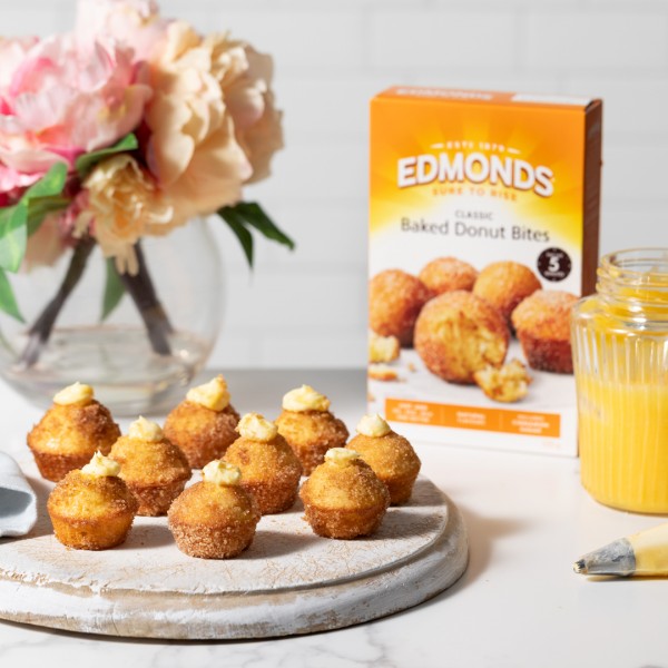 Lemon Curd & Cream Donut Bites | Edmonds